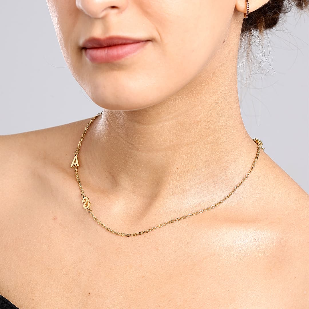 Gold Personalized Name Necklace | Custom Waterproof Name Jewelry – JUNE ...